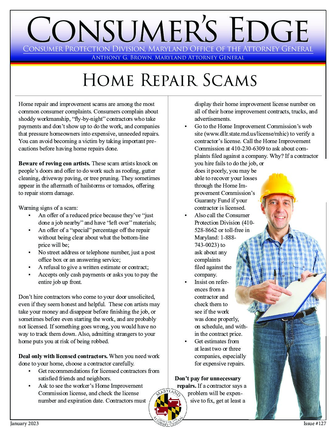 Consumers Edge Home Repair Scams | On Top Home Improvements, Inc.